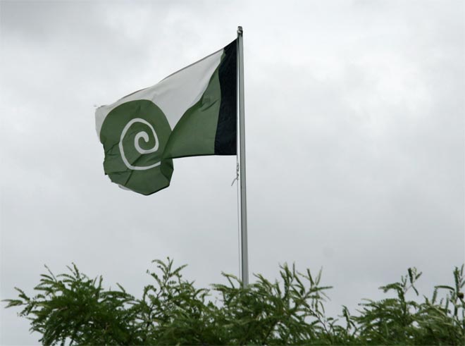 Hundertwasser flag | Flags | Te Ara Encyclopedia of New Zealand