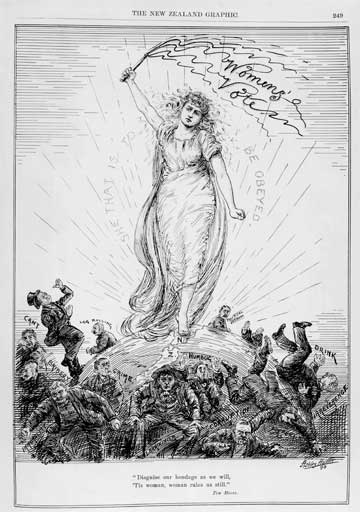Suffrage cartoon, 1893 | History | Te Ara Encyclopedia of New Zealand