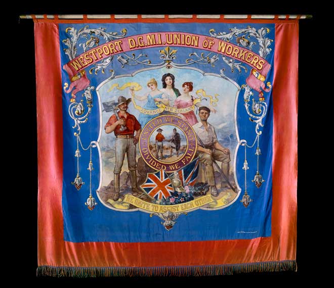 Miners’ union banner | Unions and employee organisations | Te Ara ...